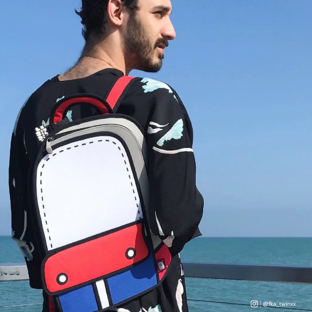 Jump From Paper 2d Pop Art Backpack Cartoon Bag Book … - Gem